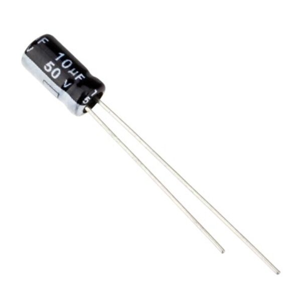 10uF 50V Electrolytic Capacitor - Nauvitel Electronics : Just plug in
