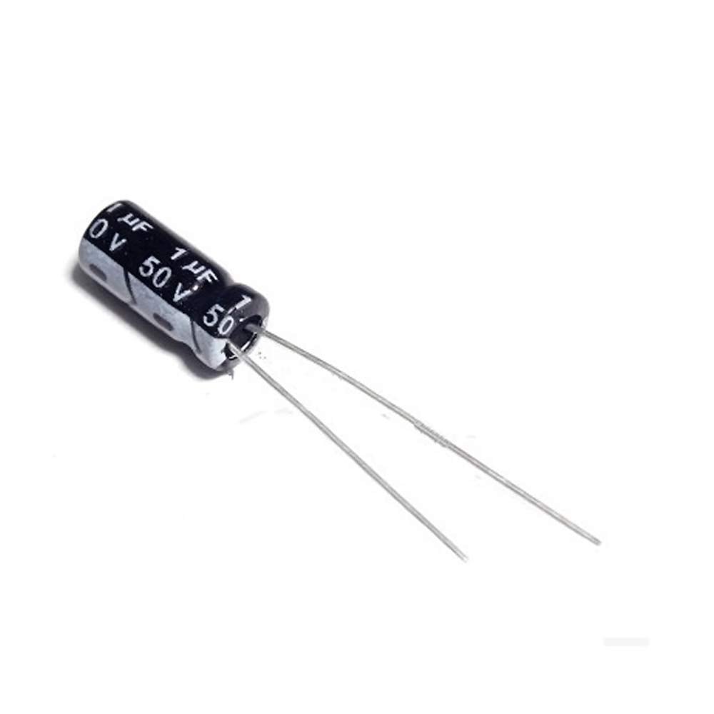1uF 50V Electrolytic Capacitor - Nauvitel Electronics : Just plug in
